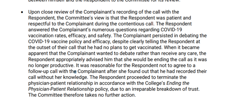 CPSO Doctor Complaint – CanadaReport